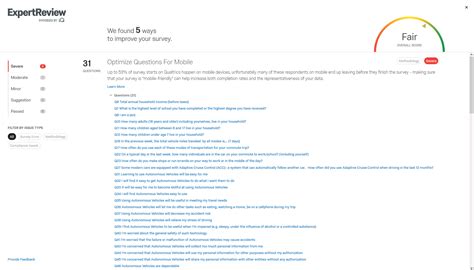 multiple choice question not mobile friendly xm community