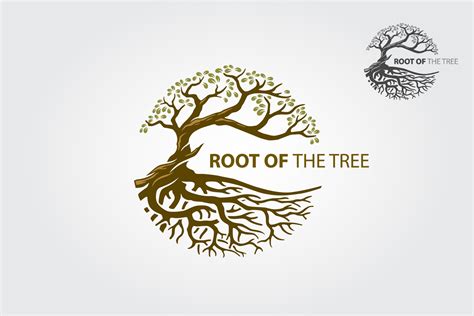 Root Of The Tree Vector Logo This Beautiful Tree Is A Symbol Of Life Beauty Growth Strength