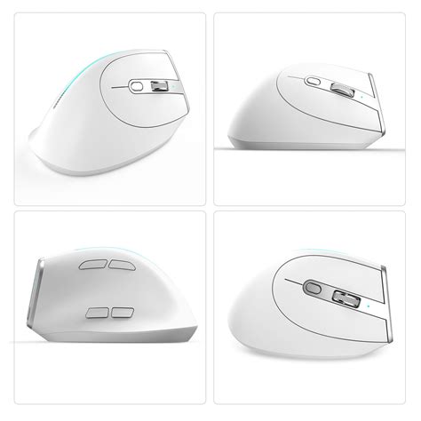 Ergonomic Zelotes F 36 Wireless Vertical 2 4g Mouse Full Color Light 8 Key Programming Five