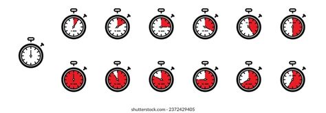Timer Clock Stopwatch Isolated Set Icons Stock Vector Royalty Free 2372429405 Shutterstock