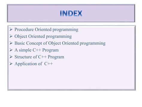 Procedure Oriented Programming Object Oriented Programming Basic