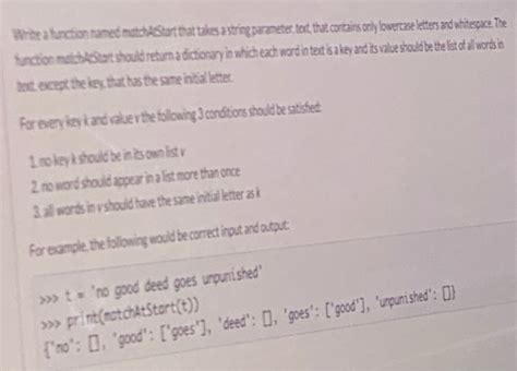 solved wres function tamed to start that takes a string