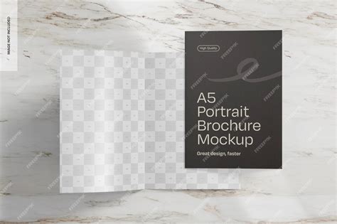 Premium Psd A5 Portrait Brochures Mockup