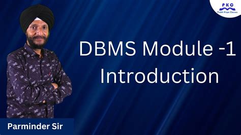 Dbms Module 1 Introduction Youtube