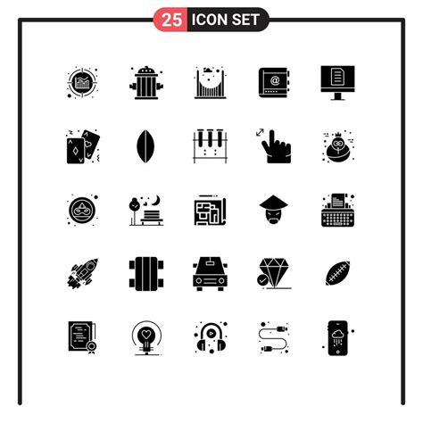 Set Of 25 Modern Ui Icons Symbols Signs For Computer Phone Parks Internet Contact Editable