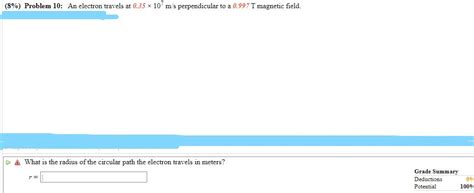 Solved What Is The Radius Of The Circular Path The