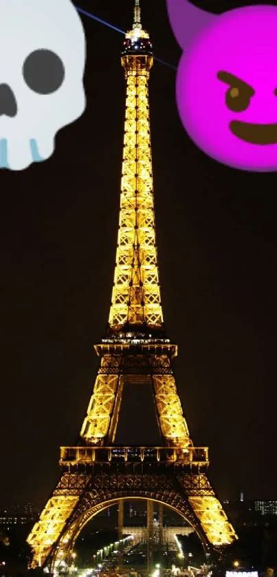 Eiffel Tower With Emojis Free Download