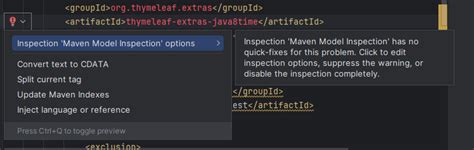 IntelliJ 의존성 설정 오류 Maven Model Inspection