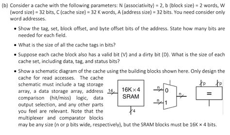 Solved B Consider A Cache With The Following Parameters N Chegg