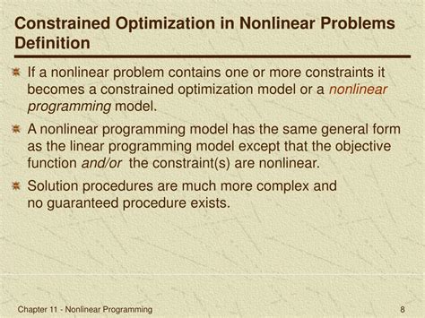 Ppt Chapter 11 Nonlinear Programming Powerpoint Presentation Free Download Id5756500