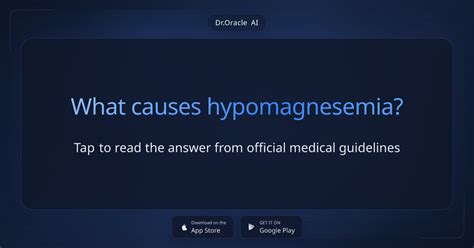 What Causes Hypomagnesemia