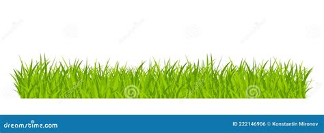 Green Grassland Lawn Field Border Flat Style Design Vector Illustration