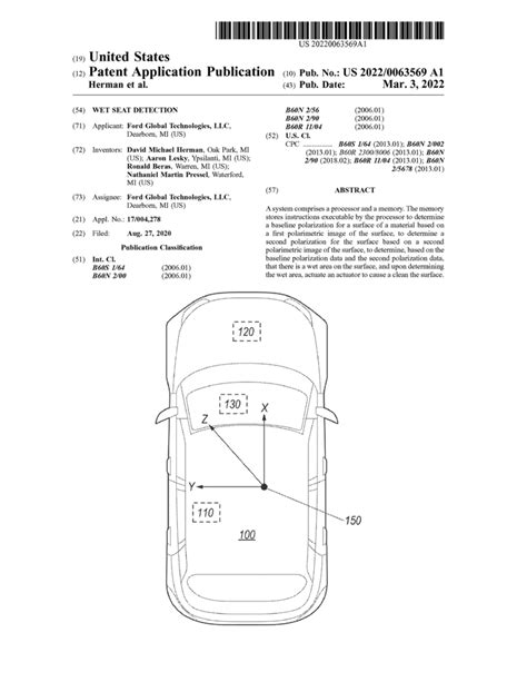 Ford Patent Filed For Wet Seat Detection And Mitigation System