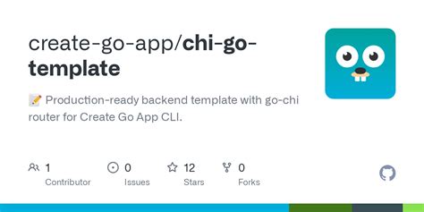 github create go app chi go template 📝 production ready backend template with go chi router