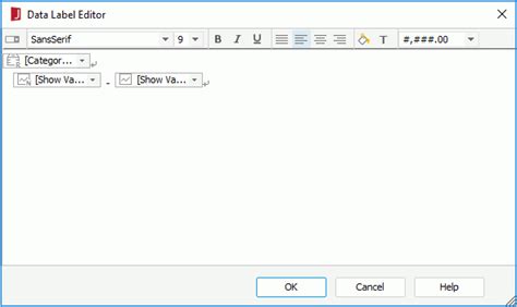 Data Label Editor Dialog Logi Analytics