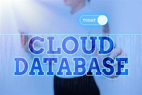 Sign Displaying Cloud Database Business Approach Optimized Or Built For A Virtualized Computing