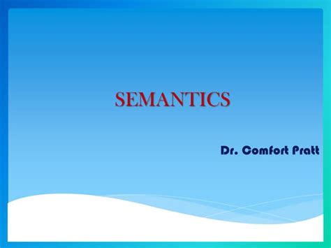 Semantics Powerpoint Pptx