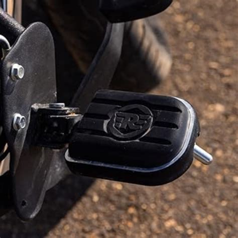 Black Deluxe Pillion Footpegs For Royal Enfield Classic 650 Shotgun