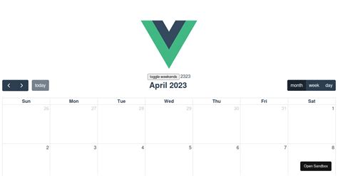 Fullcalendar Vue Examples Codesandbox