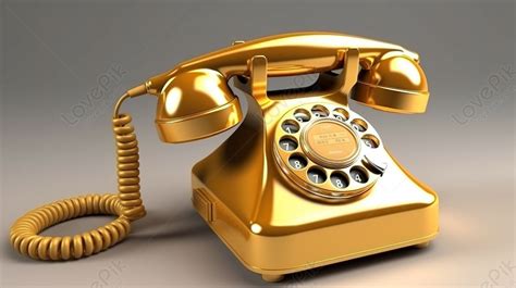 골드 빈티지 로터리 전화기 흰색 배경에 멋진 3d 렌더링 로터리 배경 핸드폰 배경 전화 서비스 배경 이미지 Hd 로터리 핸드폰 전화 서비스 배경 사진 무료