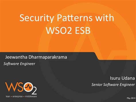 Security Patterns With Wso2 Esb