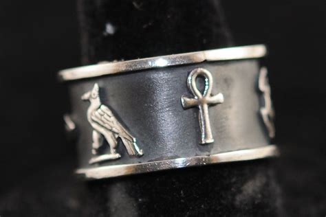 Cartouche Oxidizing Ring925 Sterling Silver Get Your Name In Ancient Egyptian Hieroglyphics On