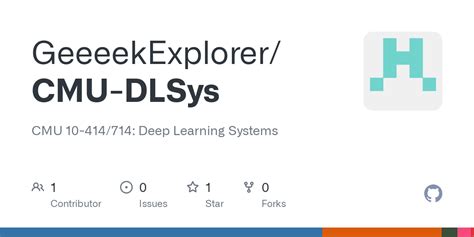 github geeeekexplorer cmu dlsys cmu 10 414 714 deep learning systems