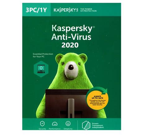 Kaspersky Antivirus 2020 Licencia 3 Instalaciones