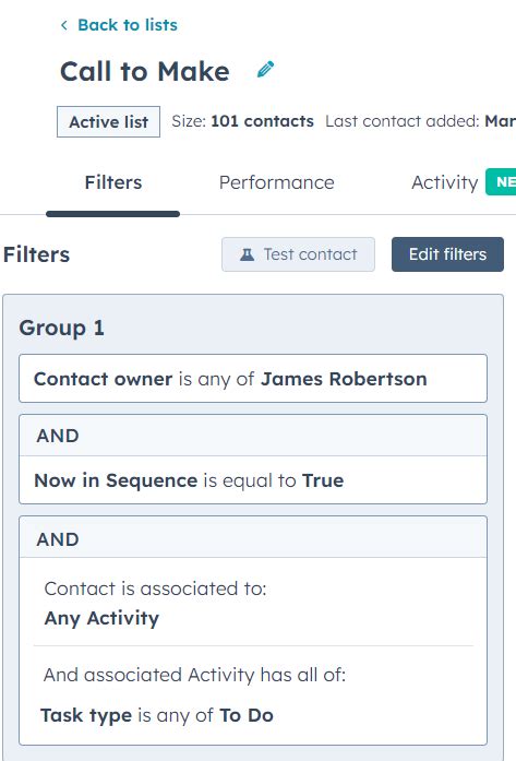Solved Hubspot Community Creating A List Of Phone Call Tasks Created By A Sequence Hubspot
