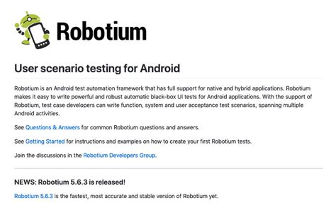 Open Source Testing Automation Frameworks