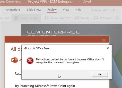 can t open powerpoint files in desktop app from sharepoint modern view
