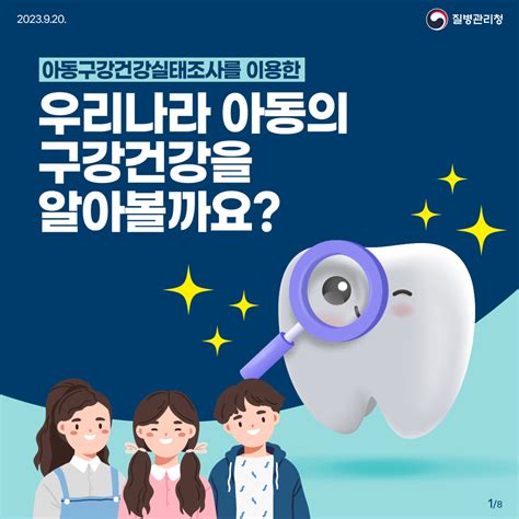 아동구강건강실태조사를 이용한 우리나라 아동의 구강건강을 알아볼까요 카드뉴스 홍보자료 알림·자료 질병관리청