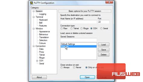 How To Load Save Or Delete Server Connection Settings In Putty Web24
