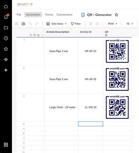 Inline Qr Generator Smartsheet