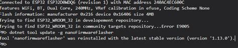 Nanoff Command Unable To Find Esp32wroom32 Firmware In Repository · Issue 753 · Nanoframework