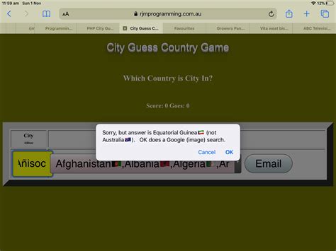 Php City Guess Country Game Keyboard Tutorial Robert James Metcalfe Blog