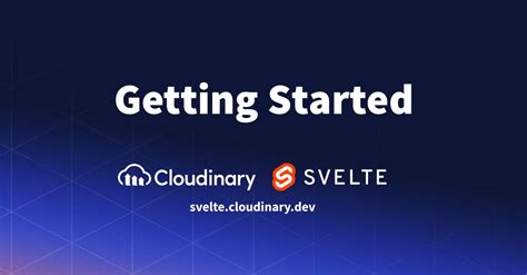 getting started svelte cloudinary