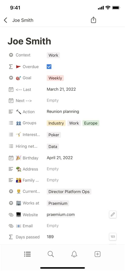 notion template gallery personal crm