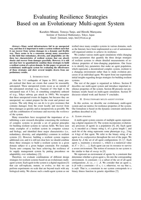 Pdf Evaluating Resilience Strategies Based On An Evolutionary Multi