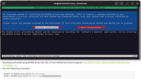 problems in installing drivers 535 and tensorrt 8 6 1 6 on ubuntu 22 04