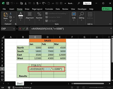 Excel Averageif Function
