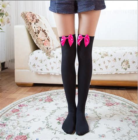 Women Socks Stockings Sexy Thigh High Lace Top Over Knee Nylon Cute Leg