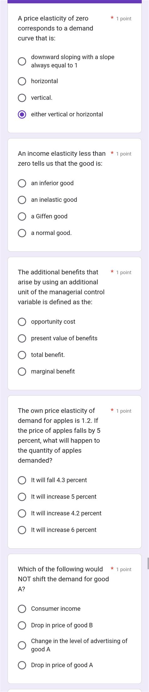 A Price Elasticity Of Zero Corresponds To A Studyx