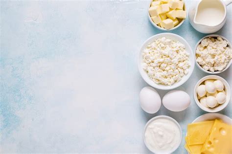 Premium Photo Different Types Of Dairy Products Top View