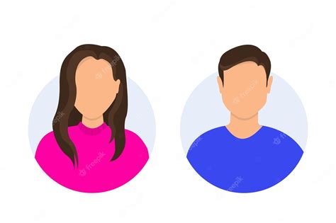 Premium Vector Man And Woman Icon Male And Female Avatar Profile