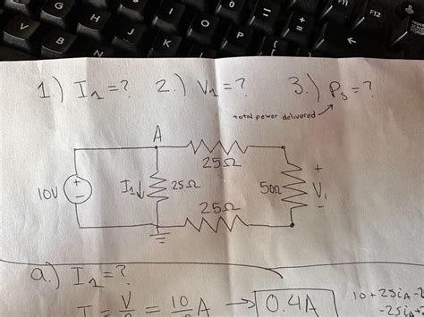 Solved I1 2 V1 3 Ps I1t0v10a→04a1025i−25
