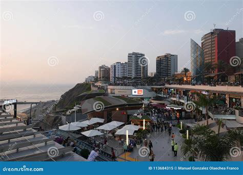 Larcomar Shopping Center Built Into A Cliff Face The Pacific Ocean In