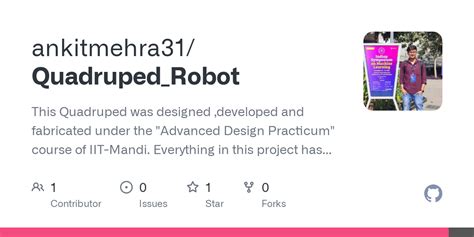 GitHub Ankitmehra31 Quadruped Robot This Quadruped Was Designed Developed And Fabricated