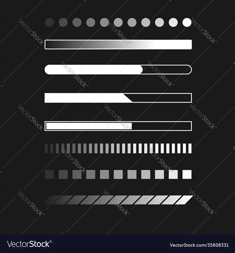 Web Progress Loader Interface Load Data Upload Vector Image