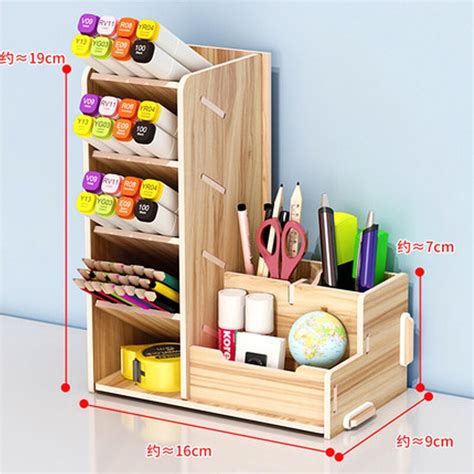 Wooden Color Office Desk Organizer Diy Document Fi Vicedeal